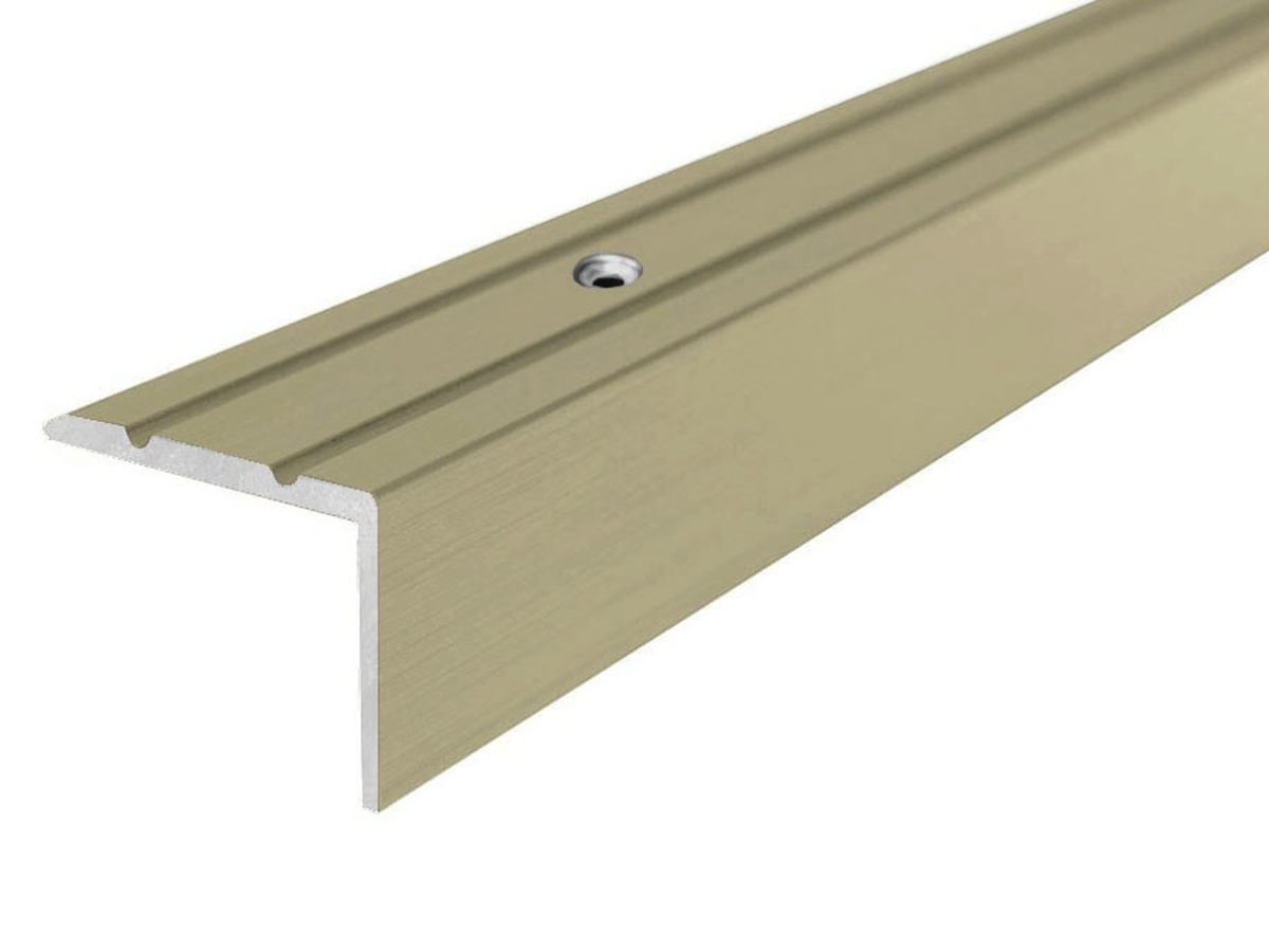 Schodová lišta šroubovací Profilteam 25*20*2700 Šampaň E02 | Supellex
