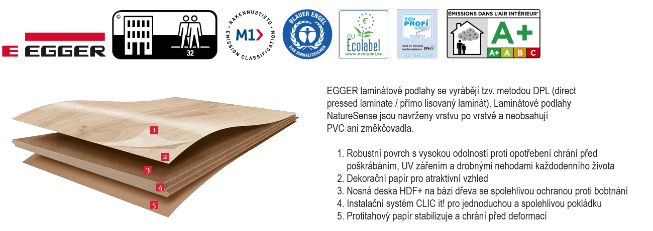 Egger NatureSense Large 32 Dub Carlin pískový EL2141 – V4, CLIC it!, 8 mm | Supellex