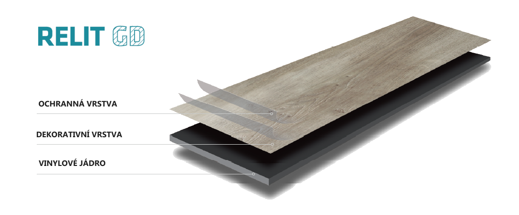 Relit GD Noble | Lepená vinylová podlaha – hnědo-béžový dub | Supellex
